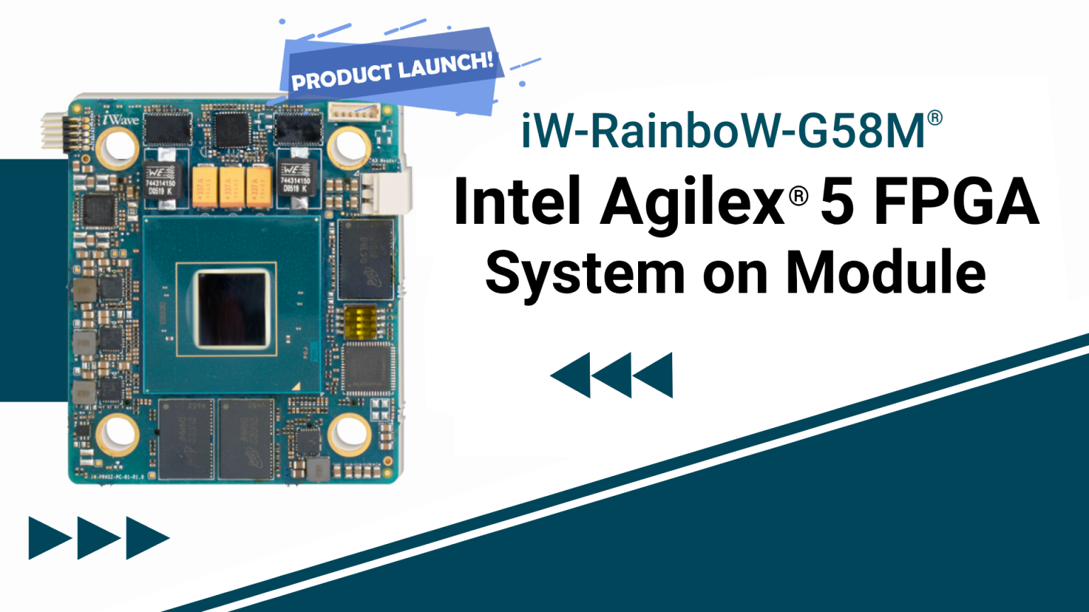 iWave Launches iW-RainboW-G58M: Intel Agilex® 5 FPGA System on Module - iWave Systems