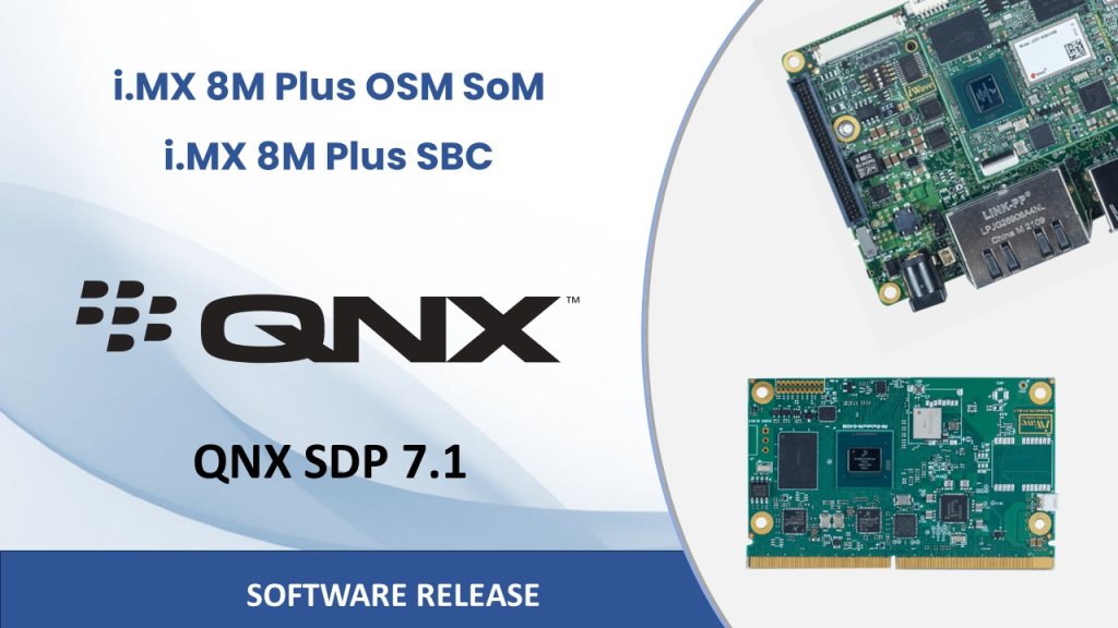 New Release: QNX SDP 7.1 BSP for i.MX 8M Plus OSM SoM and i.MX 8M Plus SBC - iWave Systems